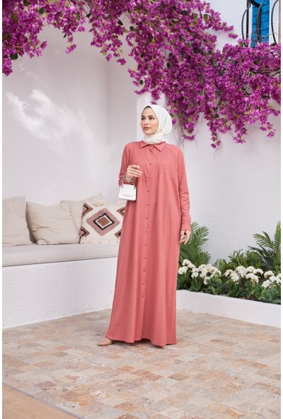 Neways Krep Ön Pileli Ferace Gül Kurusu 6502 Neways Krep Ön Pileli Ferace Gül Kurusu 6502