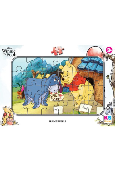 +3 Yaş Winnie The Pooh 24 Parça Frame Puzzle (Ks Games)