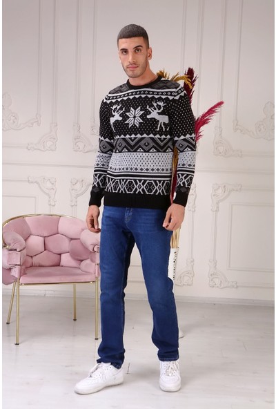 Epaavm Bisiklet Yaka Desenli Triko Kazak