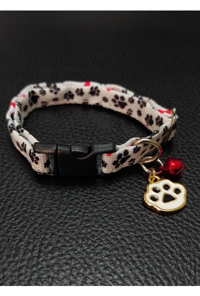 Caxbern Ayarlanabilir Pati Aksesuarlı Kedi ve Küçük Irk Köpek Tasması