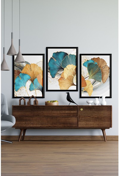 Özcanlar Çerçeve Çerçeveli Tablo Çerçeveler Dekorasyon Ev Dekoru Üçlü Çerçeve Modern Tablolar Özc-53