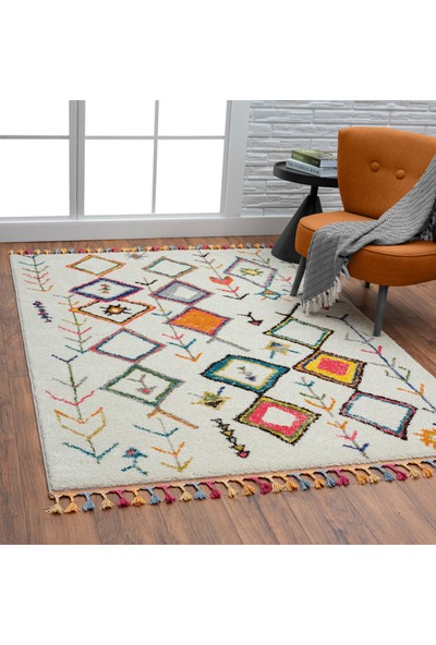Eviza Home Marakesh Krem Makina Halısı Eviza Home Marakesh Krem Makina Halısı