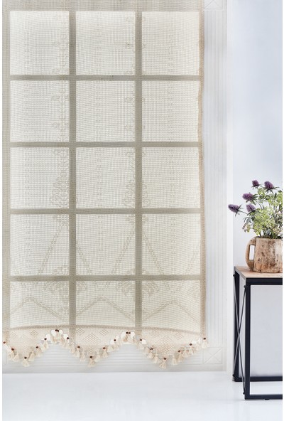 Ersperto Buldan Işi Tül Naturel Organik Perde 100X200 cm