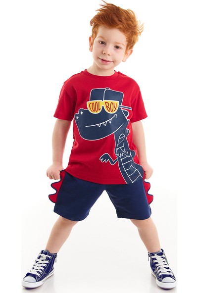 Denokids Cool Dino Erkek Çocuk Şort Takım