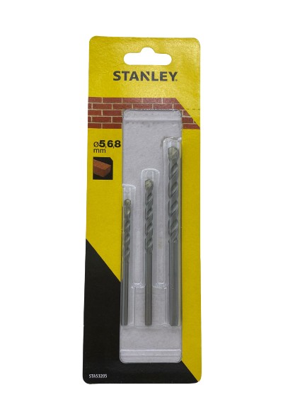 Stanley 5-6-8mm Beton Matkap Ucu Seti STA53205 Stanley 5-6-8mm Beton Matkap Ucu Seti STA53205