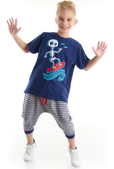Mushi Dalga Sörfü Erkek Çocuk T-Shirt Kapri Takım