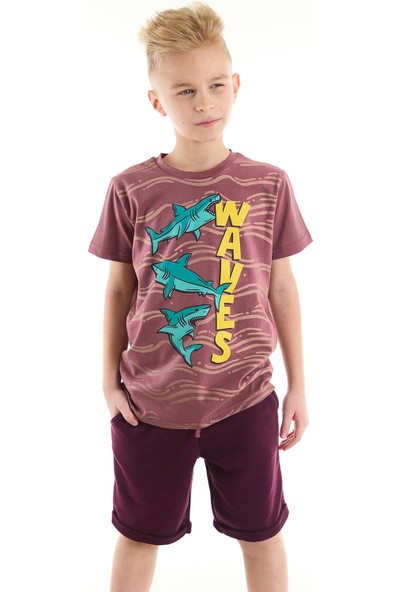 Mushi Dalgalar Erkek Çocuk T-Shirt Şort Takım