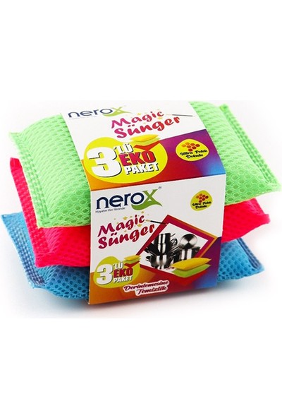 Nerox Nerox eko 3 Lü Paket Sihirli Sünger