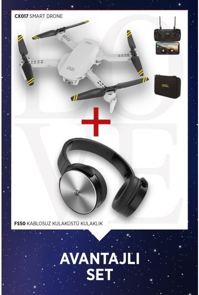 Corby CX017 Wifi Çift Kameralı Katlanabilir 1080P Drone+Polosmart FS50 Kablosuz Kulaklık Gri Set Corby CX017 Wifi Çift Kameralı Katlanabilir 1080P Drone+Polosmart FS50 Kablosuz Kulaklık Gri Set