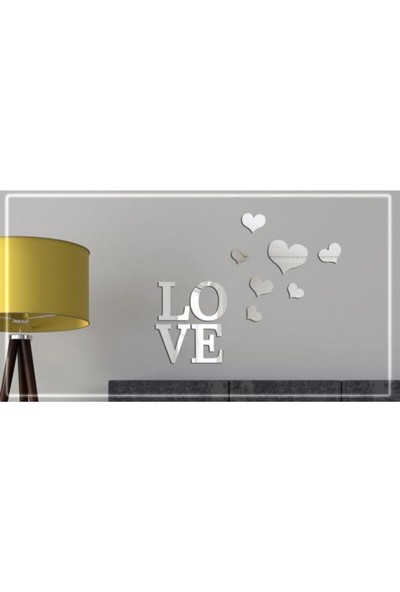 İmpivo 11 Parça Love Temalı Aynalı Dekoratif Tablo İmpivo 11 Parça Love Temalı Aynalı Dekoratif Tablo