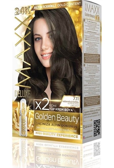 Maxx Deluxe Set Boya Golden Altın Içerikli 7.11 Yoğun Küllü Kumral Maxx Deluxe Set Boya Golden Altın Içerikli 7.11 Yoğun Küllü Kumral