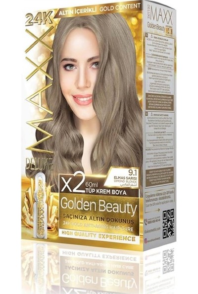 Maxx Deluxe Set Boya Golden Altın Içerikli 9.1 Elmas Sarısı Maxx Deluxe Set Boya Golden Altın Içerikli 9.1 Elmas Sarısı