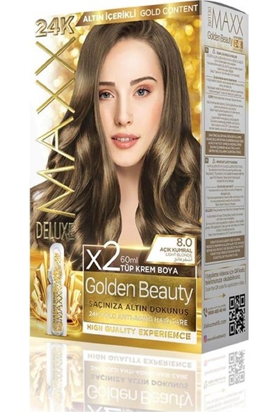Maxx Deluxe Set Boya Golden Altın Içerikli 8.0 Açık Kumral Maxx Deluxe Set Boya Golden Altın Içerikli 8.0 Açık Kumral