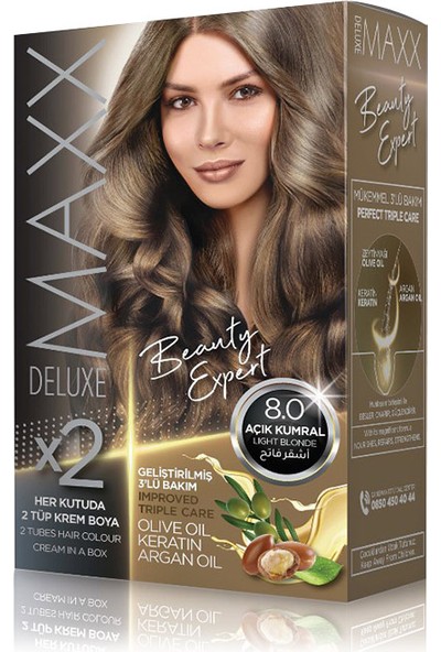 Maxx Deluxe Krem Set Boya 8.0 Açık Kumral Maxx Deluxe Krem Set Boya 8.0 Açık Kumral
