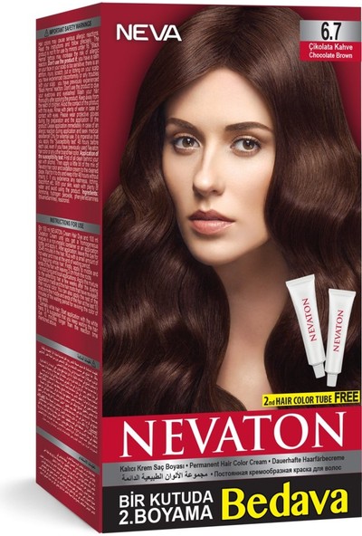 Neva Nevaton Kalıcı Krem Saç Boyası 6.7 Çikolata Kahve