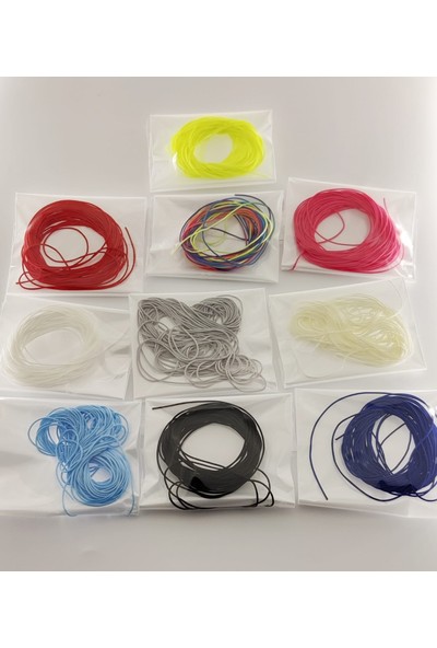 BambaPaw 10 Renk Karışık Paraşüt Bileklik Ipi 50 Metre 0.8 mm