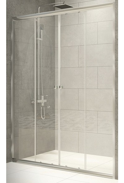 Durul Durul Duşakabin Ön Cephe 4mm Şeffaf Cam Yükseklik 180CM 2s/2k