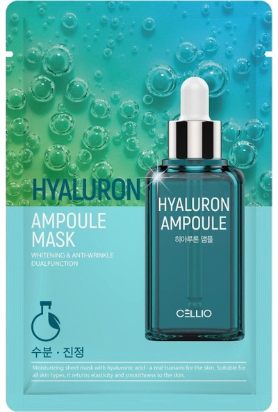 Dr. Cellıo 3x Yoğun Nemlendirici Hyaluronik Asit Içeren Tedavi Edici Klinik Tarzı Vegan Ampoule Maske Dr. Cellıo 3x Yoğun Nemlendirici Hyaluronik Asit Içeren Tedavi Edici Klinik Tarzı Vegan Ampoule Maske