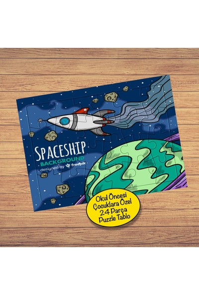 Asilmeydan Boşlukta Uçan Roket 24 Parça Çocuklara Özel Yapboz TABLO-7909777 Asilmeydan Boşlukta Uçan Roket 24 Parça Çocuklara Özel Yapboz TABLO-7909777