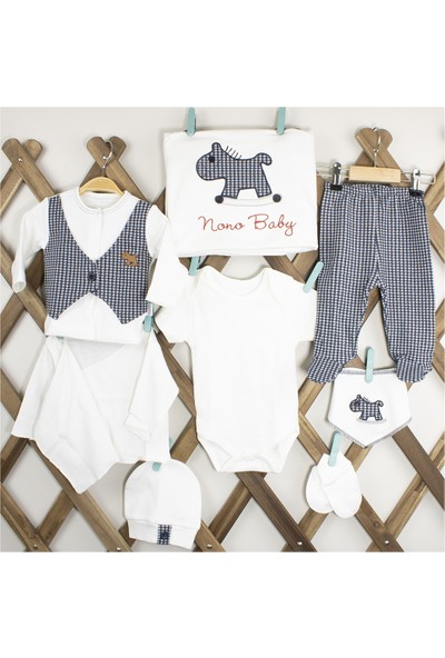 Nono Baby Erkek Bebek 10'lu Zıbın Zebra Nakışlı - Nono Baby - Hastane Çıkış & Zıbın - Gri - Yenidoğan Nono Baby Erkek Bebek 10'lu Zıbın Zebra Nakışlı - Nono Baby - Hastane Çıkış & Zıbın - Gri - Yenidoğan