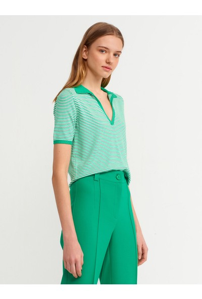 Dilvin 1316 Polo Yaka Kısa Kol Kazak