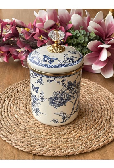 Rossev Blue Emaye Kavanoz-15 cm Rossev Blue Emaye Kavanoz-15 cm