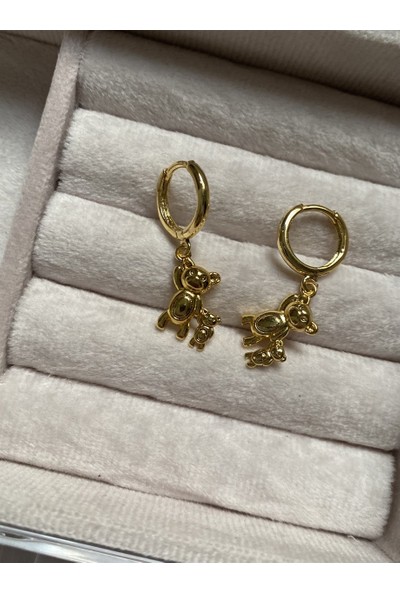 Youes Jewelry Altın Kaplama Ayıcık Küpe
