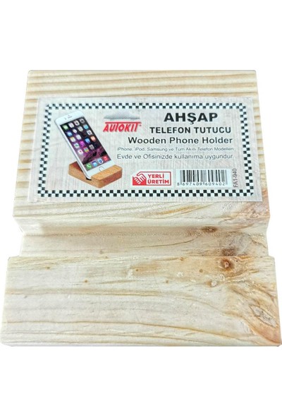 Autokit FA1-940 Ahşap Telefon Tutucu