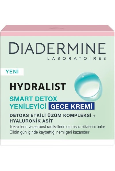 Diadermine Hydralist Smart Detox Yenileyici Gece Kremi 50 ml Diadermine Hydralist Smart Detox Yenileyici Gece Kremi 50 ml
