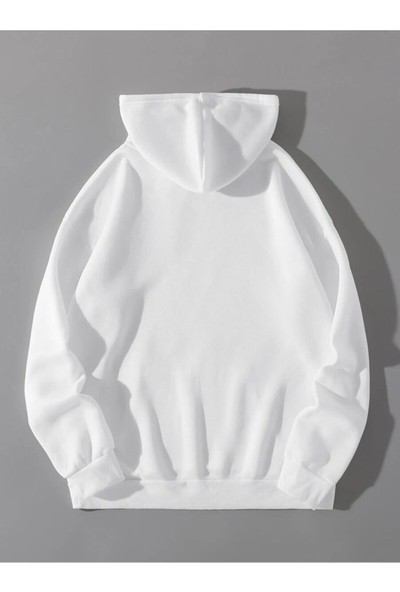 Deocept Unisex Beyaz Oversize Kapüşonlu Sweatshirt 3 Iplik Deocept Unisex Beyaz Oversize Kapüşonlu Sweatshirt 3 Iplik
