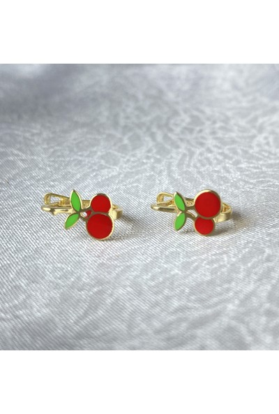 ÇGK KUYUMCULUK Kiraz Altın Çocuk Küpesi
