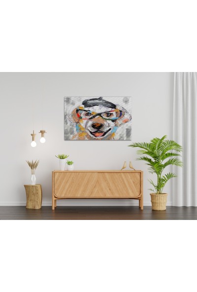 Do Majör Design Yağlı Boya Görünümlü Köpek Kanvas Tablo (50 x 70 Cm) Do Majör Design Yağlı Boya Görünümlü Köpek Kanvas Tablo (50 x 70 Cm)
