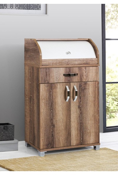 Mobilya Sarayı Ahşap Çekmeceli Kiler Dolabı Büyük Ekmeklik