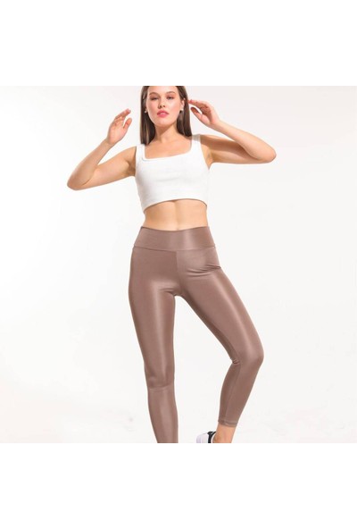 Disco Tayt Likralı Toparlayıcı Yüksek Bel Vizon Disco Tayt Likralı Toparlayıcı Yüksek Bel Vizon