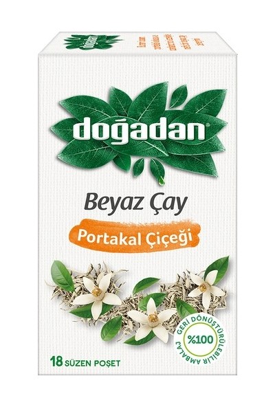 Doğadan Beyaz Çay Portakal Çiçeği 18'li