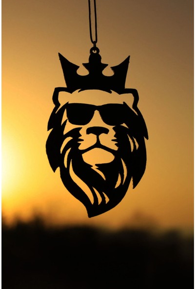 Visco Professional Tools (Metal) Aslan Kral Araba Süsü Metal Araç Içi Dikiz Aynası Süsü Dekorasyon