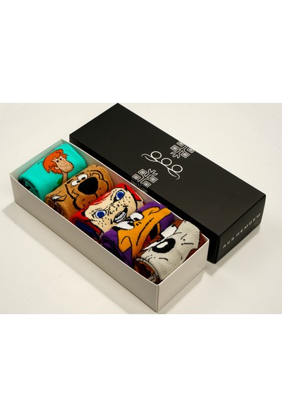 Ags Hemdem 5'li Özel Kutusunda Çizgi Film Desenli Pamuk Çorap Scooby Doo Tazmanya Canavarı Chaky Daffy Duck Ags Hemdem 5'li Özel Kutusunda Çizgi Film Desenli Pamuk Çorap Scooby Doo Tazmanya Canavarı Chaky Daffy Duck