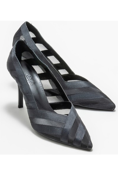 Elle Shoes Siyah Kadın Topuklu Ayakkabı