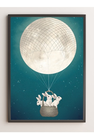 Tavşancıklar Çocuk Odası Poster - Yüksek Çözünürlük Hd Duvar Posteri - Çerçevesiz