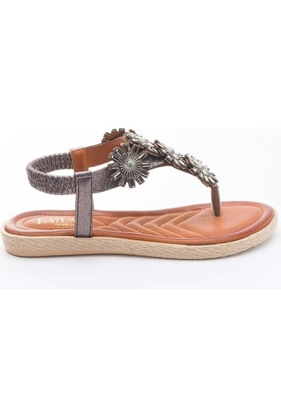 Spoty Shopping Rebecca Platin Cilt Parmak Arası Sandalet Spoty Shopping Rebecca Platin Cilt Parmak Arası Sandalet