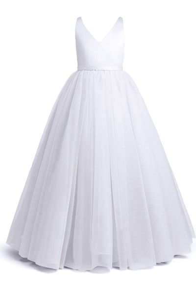 Nsm Kız Çocuk Beyaz Gelinlik, Gösteri, Doğum Günü, Parti Gelinlik