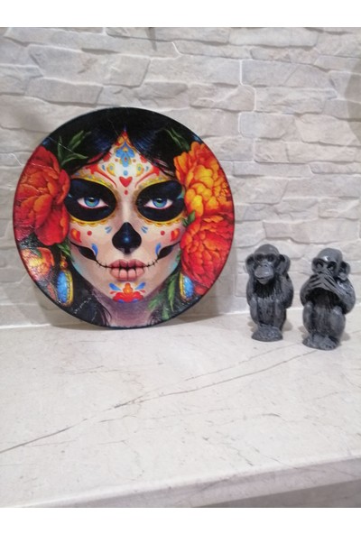 Ekinoks Art Kadın Dekoratif Porselen Tabak 25 cm Çap