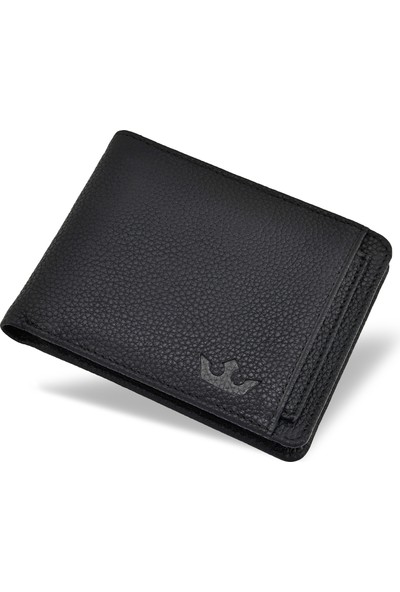 Mascard Royal Crazy Siyah Hakiki Deri Cüzdan + Kartlık