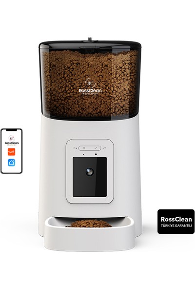 Rossclean Pet Feeder 1080P Ayarlanabilir Kameralı-Wifili-Kedi Köpek Akıllı Mama Kabı Rossclean Pet Feeder 1080P Ayarlanabilir Kameralı-Wifili-Kedi Köpek Akıllı Mama Kabı