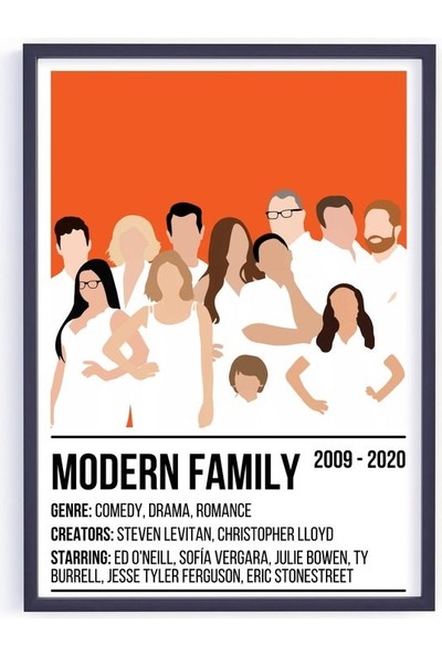 Çerçeve Görünümlü Modern Family Film Poster 20 x 30 Mdf Poster Çerçeve Görünümlü Modern Family Film Poster 20 x 30 Mdf Poster