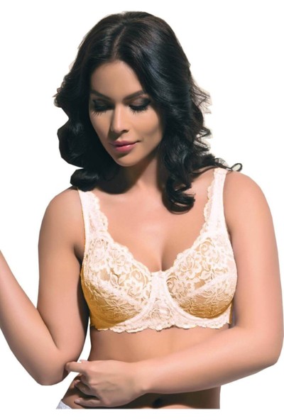 Bella Donna Tam Dantelli & Toparlayıcı Minimizer Sütyen &ten Rengi&