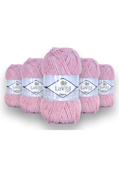 Lavita Yarn Velurex Baby Simli Kadife Amigurumi 5'li Paket El Örgü Ipi Taka Yarn (4105-PUDRA) Lavita Yarn Velurex Baby Simli Kadife Amigurumi 5'li Paket El Örgü Ipi Taka Yarn (4105-PUDRA)
