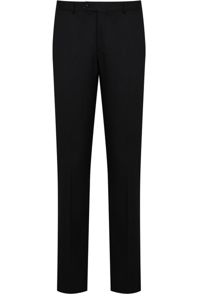 Hatemoğlu Siyah Desenli Slim Fit Kumaş Pantolon