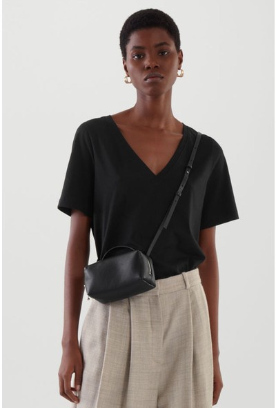 Mad Girls Siyah Yanı Yırtık Tişört MG1414