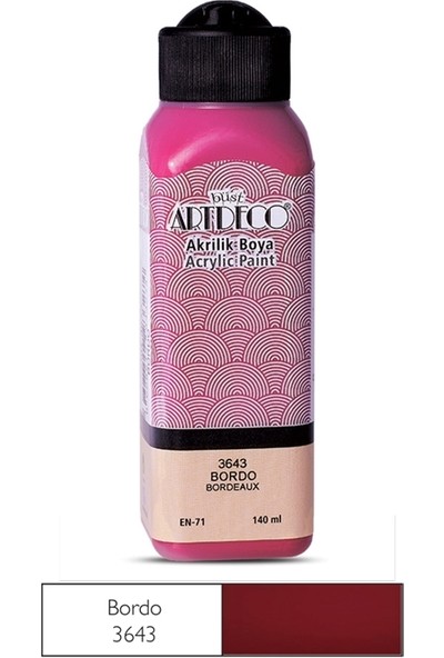 Artdeco Akirilik Boya Bordo 3643 140ML